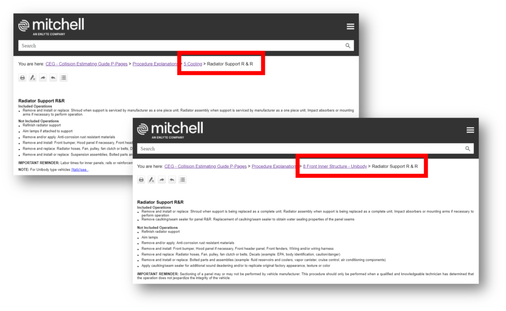 Estimate Tip - Mitchell - Radiator Supports | The DEG Estimate Tip - Mitchell - Radiator Supports | The DEG