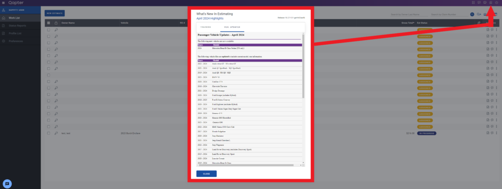 Estimate Tip – Qapter (Audatex) – “What’s New in Estimating” Updates ...