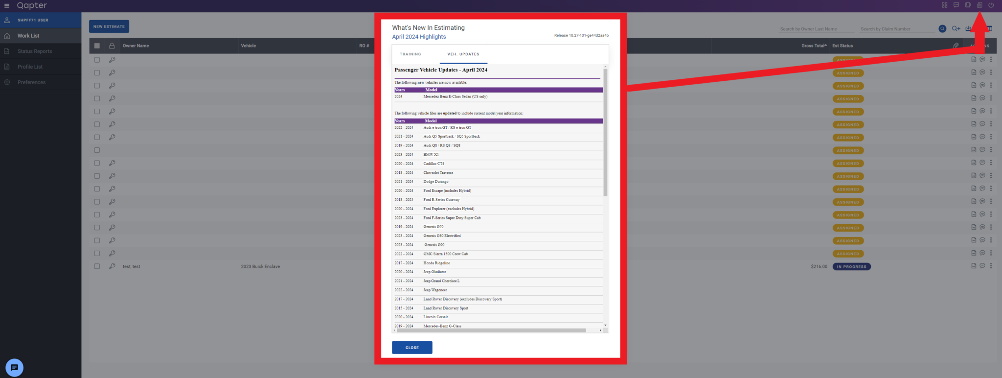 Estimate Tip – Qapter (Audatex) – “What’s New in Estimating” Updates ...